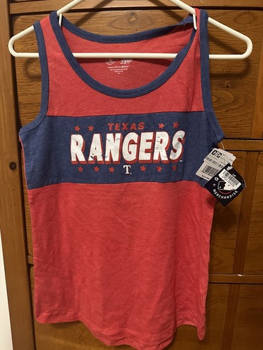 NEW Women’s Texas Rangers Stars Blue & Red Racerback Tank Top Size XS ...