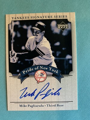 Mike Pagliarulo 2003 UD Yankees Signature Series Auto Card # PN-MP | eBay