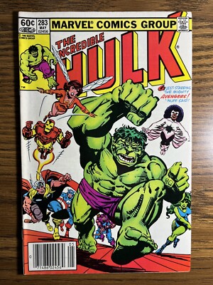 THE INCREDIBLE HULK 283 NEWSSTAND SAL BUSCEMA COVER MARVEL COMICS 1983 ...