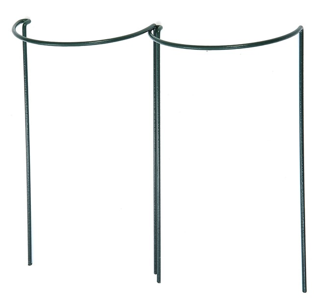 Garden Metal Plant Hoops Border Half Hoop Flower Bow Supports 35cm X ...