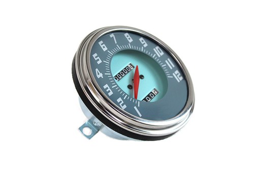 FLH 2:1 Ratio Replica Gray-Blue Face Speedometer fits Harley Davidson ...