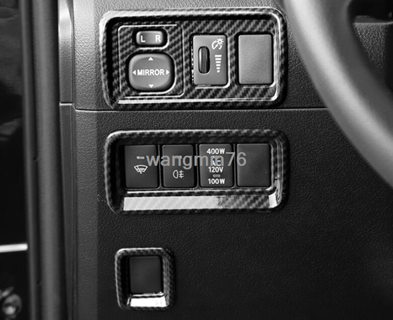 Carbon Fiber Inner Headlight Switch Button Cover Trim For Toyota ...