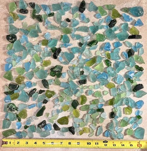 Frosted Rocks Nuggets Sea Glass Assorted Piece Lot Green Blue *Read ...