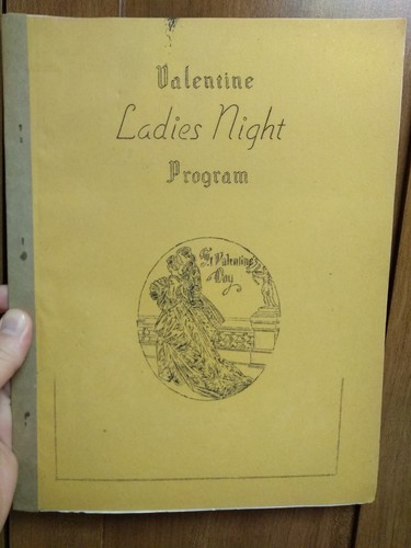 Valentine Ladies Night Program Vintage National Reference Library ...
