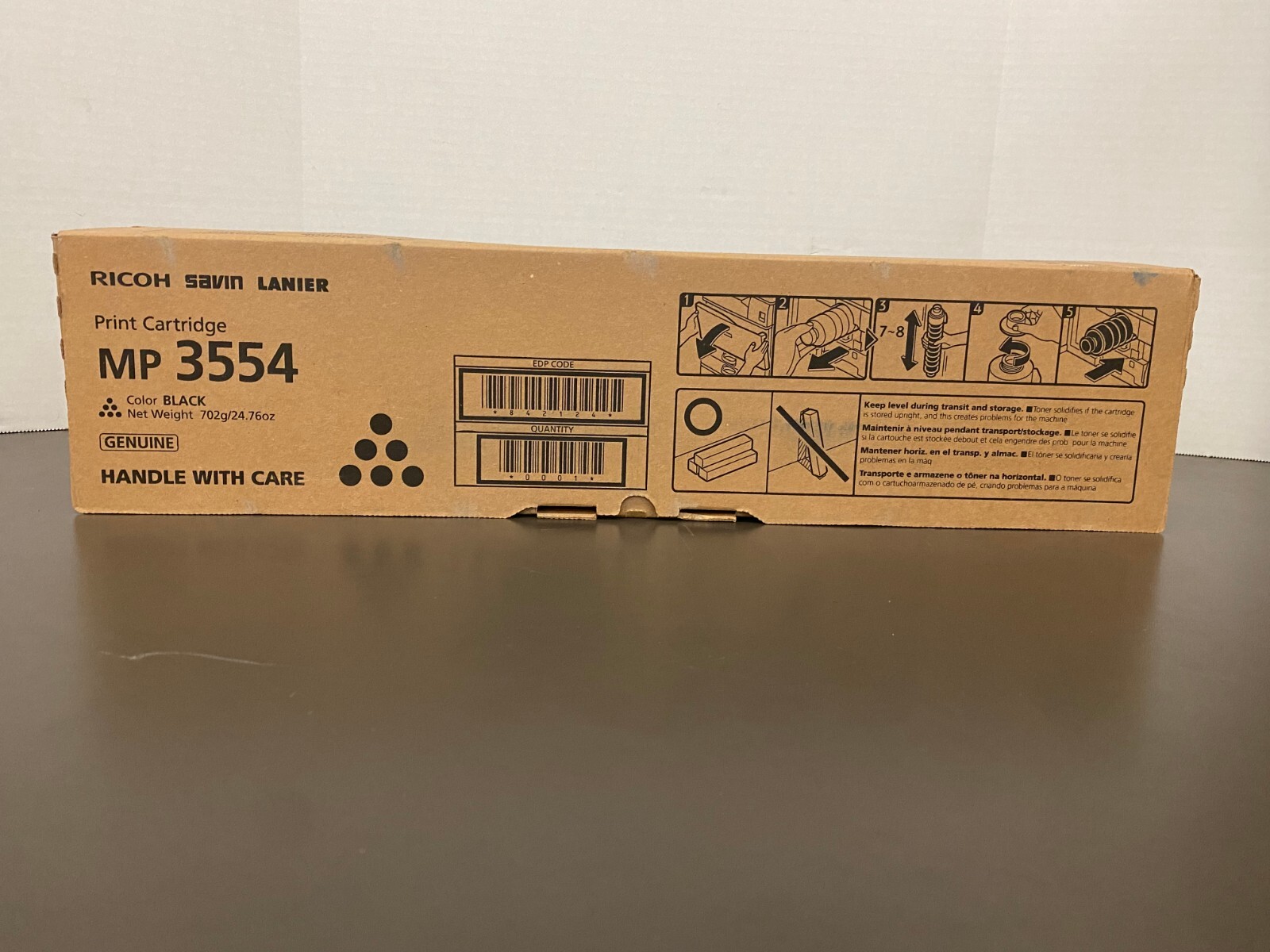 Ricoh Genuine MP 3554 Black Toner 842124 OEM MP 2554 3054 3055 29744AM ...