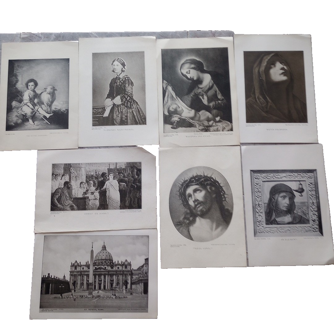 Perry Picture Religious Theme Lot Of 8 Halftone Reproductions 5.5 X 8 ...
