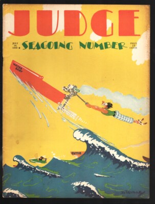 Judge 7/19/1930-Early comic humor mag-Wacky cover art by Alan D'Egville ...
