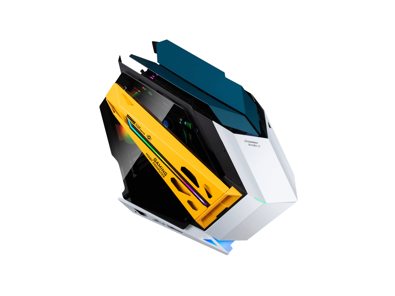 GAMEMAX AutoBot II/ White/Blue/Orange ATX Full Tower Computer Case | eBay