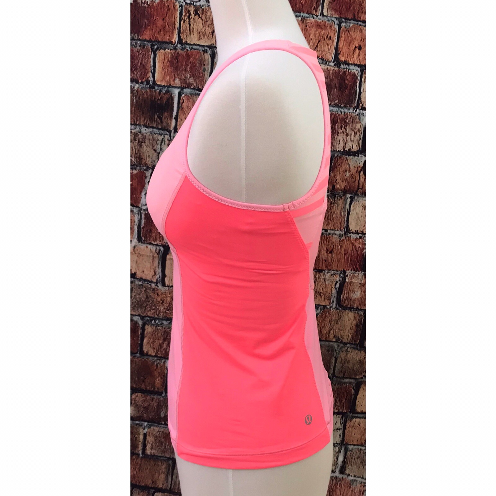 Lululemon Women's Pink Racerback Shelf Bra Tank Top S… - Gem
