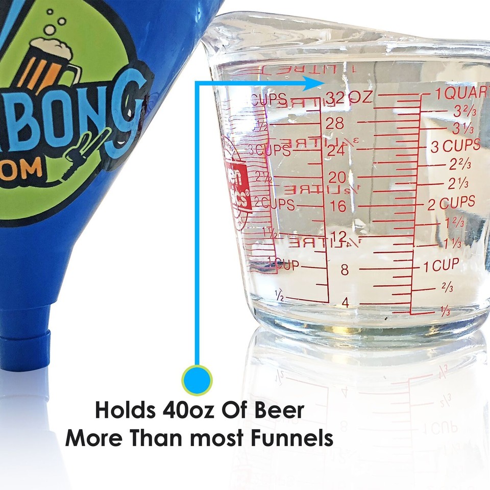 Large Double Beer Bong Funnel | Yellow Funnel | Black Valve | Drinking ...