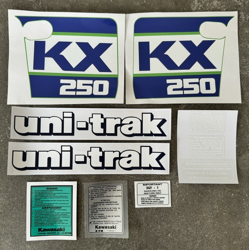 kawasaki KX250 1988 Full Decal Set / Sticker Kit / Graphics Kit | eBay