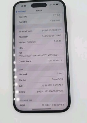 Apple iPhone 15 A2846 Boost Mobile Only 512GB Black USED CHECK IMEI | eBay