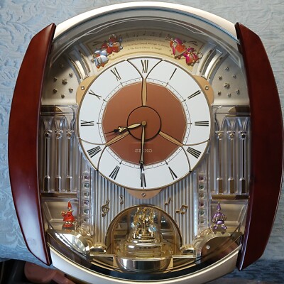 RARE Seiko Melodies In Motion "Triple Treat" LED Wall Clock QXM150BRH ...