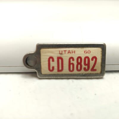 RARE VTG DAV Disabled Veterans Mini License Plate Key Chain Ring Tab ...
