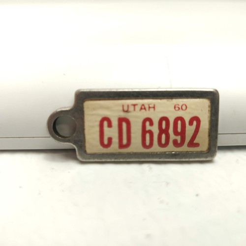 RARE VTG DAV Disabled Veterans Mini License Plate Key Chain Ring Tab ...