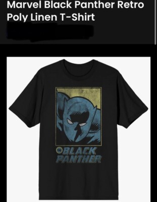 Marvel Black Panther RetroPoly Linen T-Shirt Size M With Tags | eBay