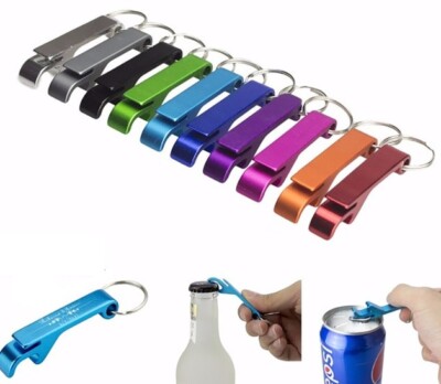 Bottle Opener Keyring UK Seller NEW Aluminium Metal Key Ring Can Pull ...