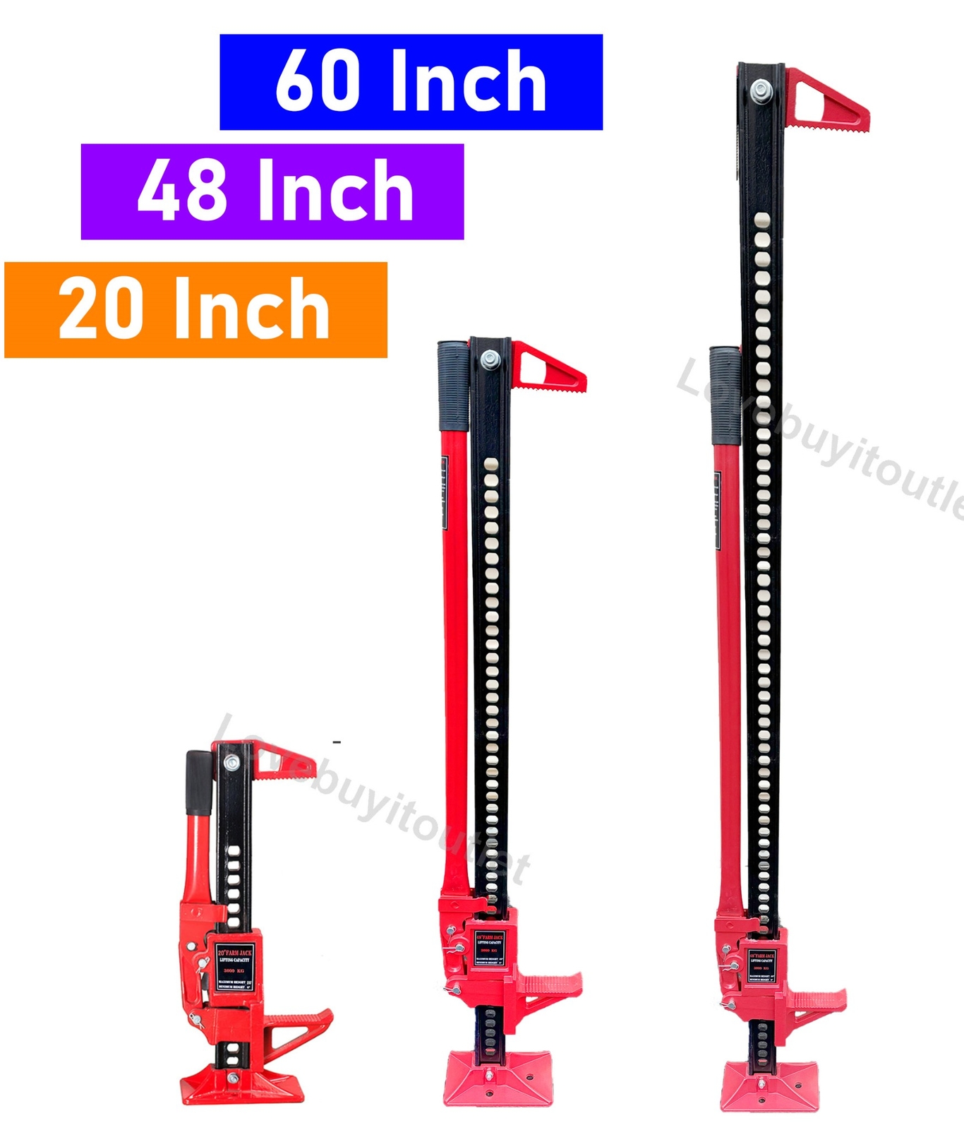 Steel 20/48/60 Inch High Lift Ratcheting Off Road Utility Farm Jack | eBay