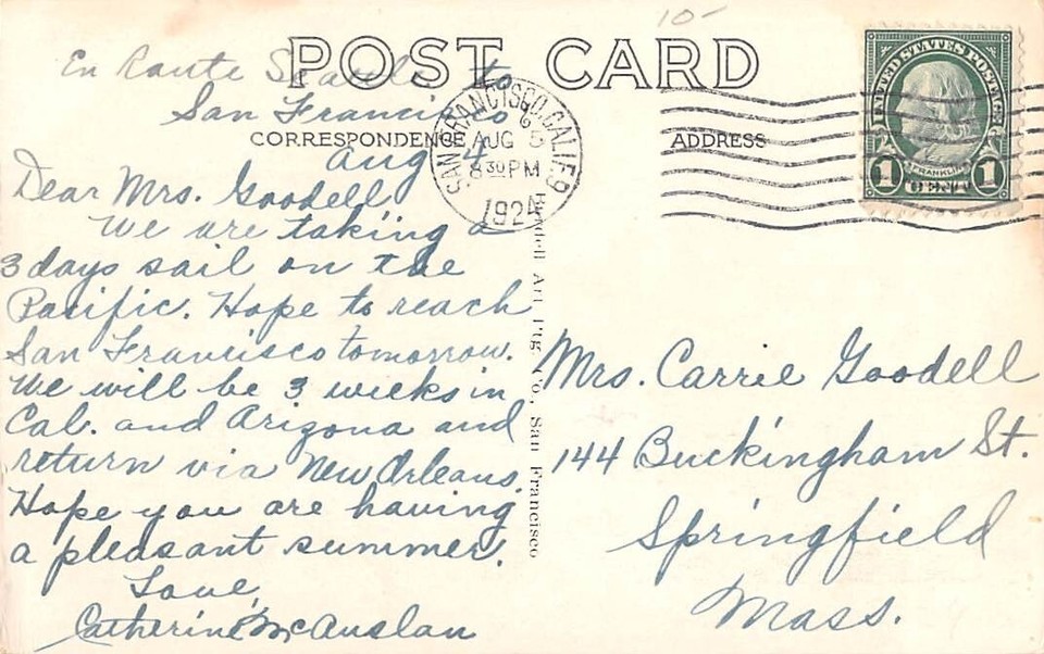 SS RUTH ALEXANER IN HARBOR, DOLLAR SHIP LINE ~ used 1924 | eBay