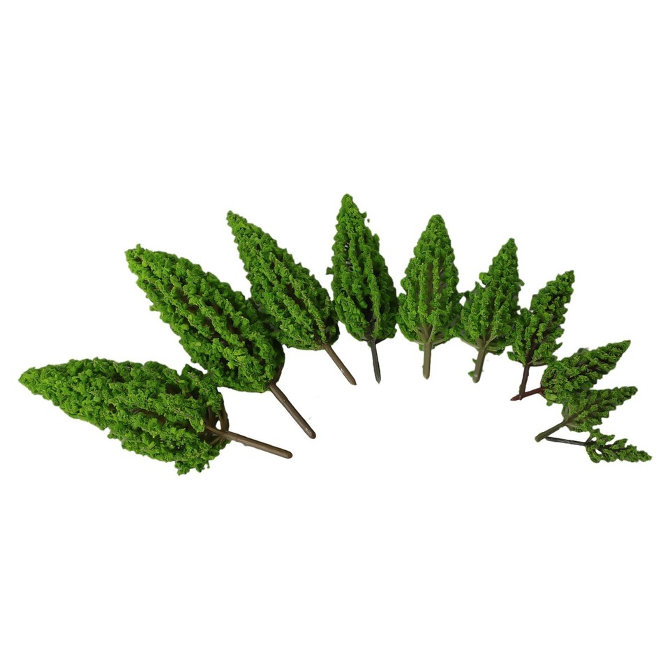 10 Pcs Model Pine Trees Model Train Trees For HO Or OO Scale Scene ...