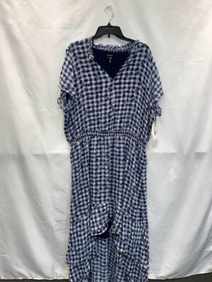 MSRP $109 1.State Trendy Plus Size Wildflower Bo Gingham Floral White ...