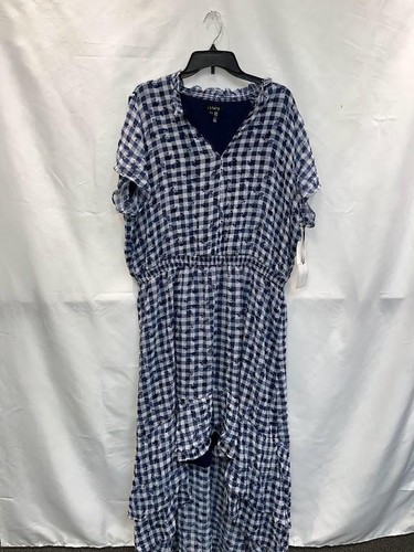 MSRP $109 1.State Trendy Plus Size Wildflower Bo Gingham Floral White ...