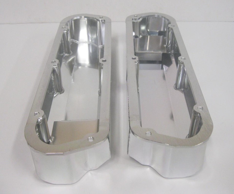 SB Ford FABRICATED Aluminum Tall Valve Covers SBF 289 302 351W 1/4 ...