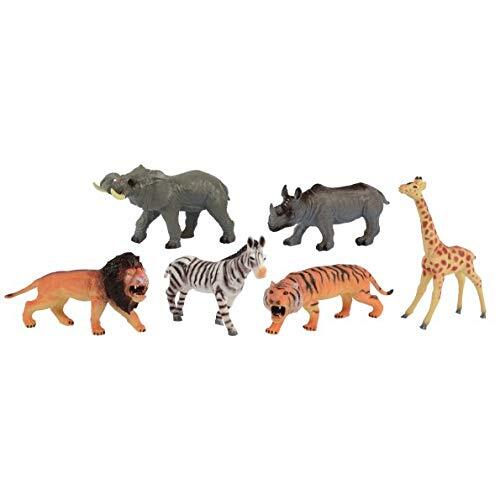 TNZ-82 Soft Touch Wild Animals - Set of 6 Realistically Detailed Animal ...