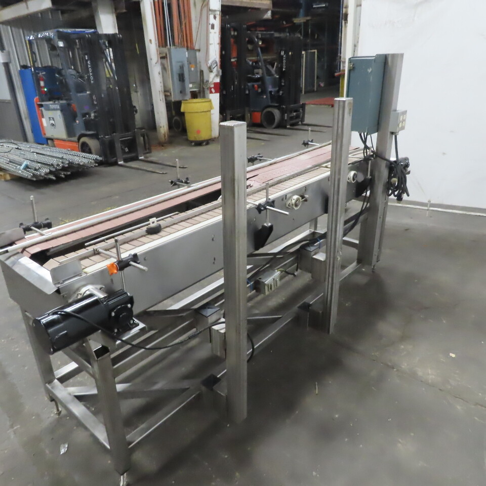 Stainless Washdown Slider Bed Split Conveyor 6" Plastic Chain Belt 97 ...