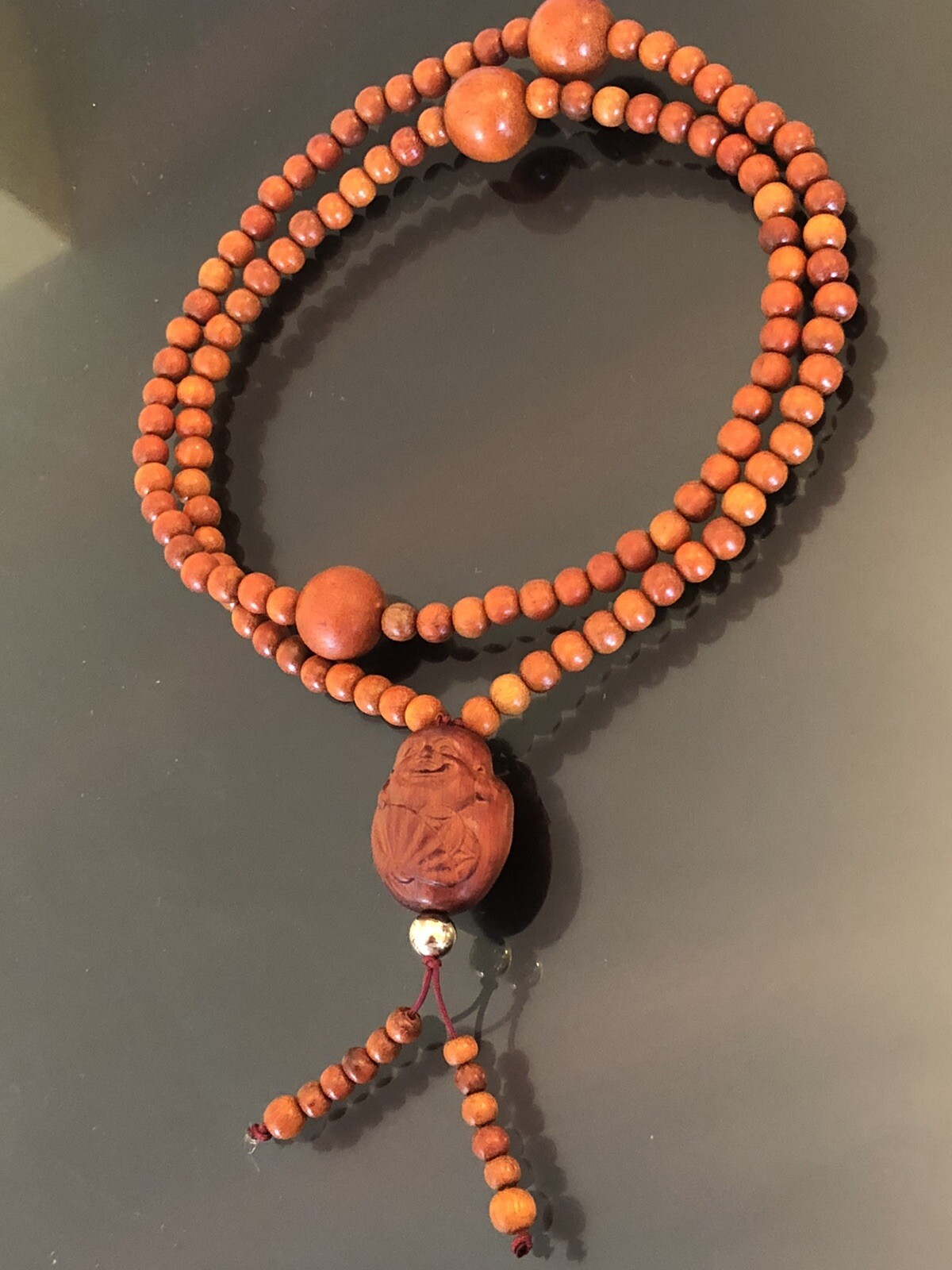 108 6mm Sibucao natural wood beads mala with Sandalwood Buddha Guru | eBay