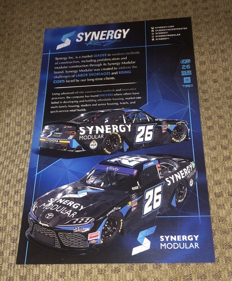 Nascar Xfinity Driver #26 Corey Heim Synergy Modular 2024 Postcard | eBay