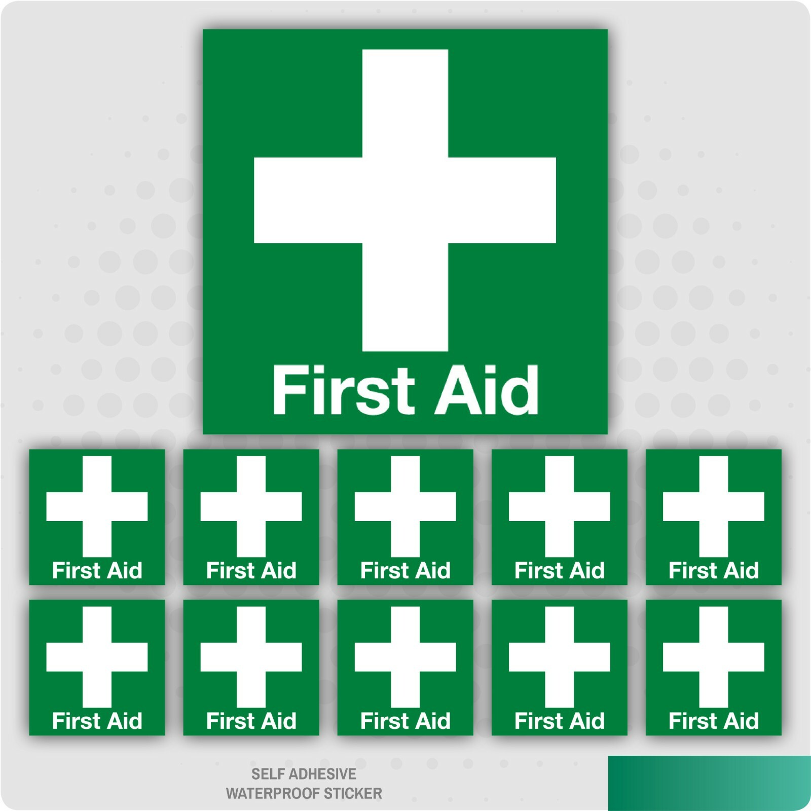 10 x First Aid Helmet Self Adhesive Vinyl Stickers - Health & Safety ...