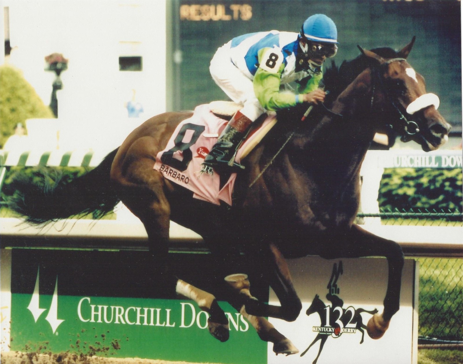 BARBARO 8X10 PHOTO HORSE RACING PICTURE JOCKEY EDGAR PRADO KENTUCKY ...