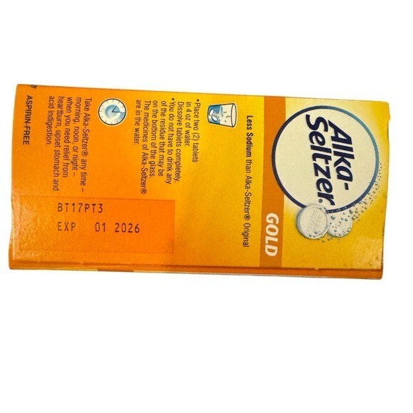 Alka-Seltzer Gold Effervescent Tablets 36 Count Exp. 01/26 | eBay