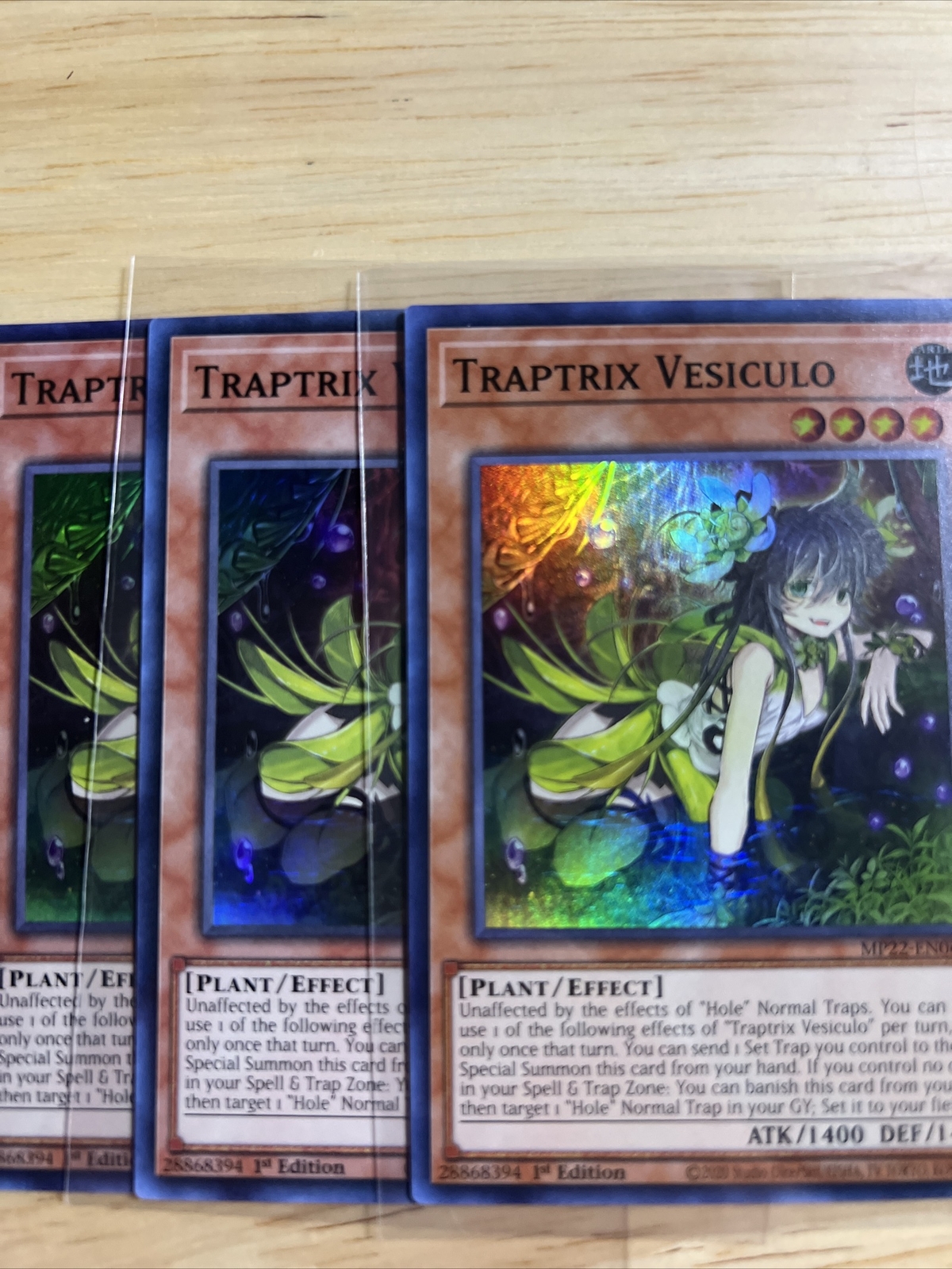 Yugioh! 3x Traptrix Vesiculo MP22-EN063 Super Rare 1st Ed NM | eBay