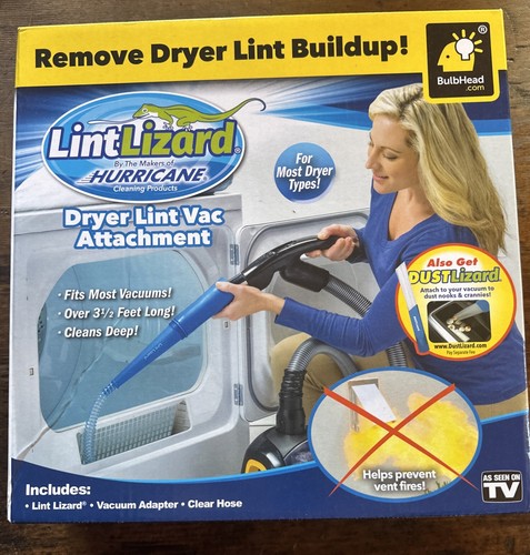 Lint Lizard As Seen On TV Dryer Lint Vac Attachment Bulb Head 3.5 Feet ...