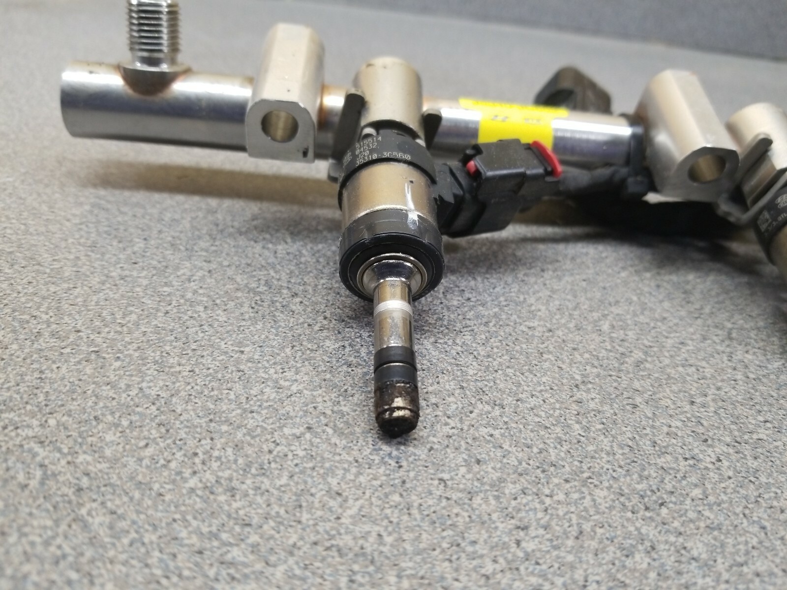 2013-2016 Hyundai Genesis Coupe 3.8l Santa FE Fuel Injector W Rail ...