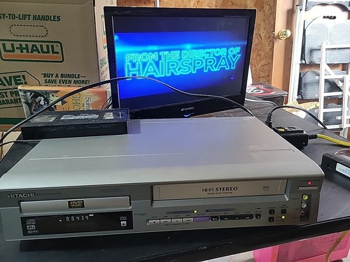Hitachi DVD VHS Combo Player DV-PF2U Hi-Fi Recorder No Remote Tested ...