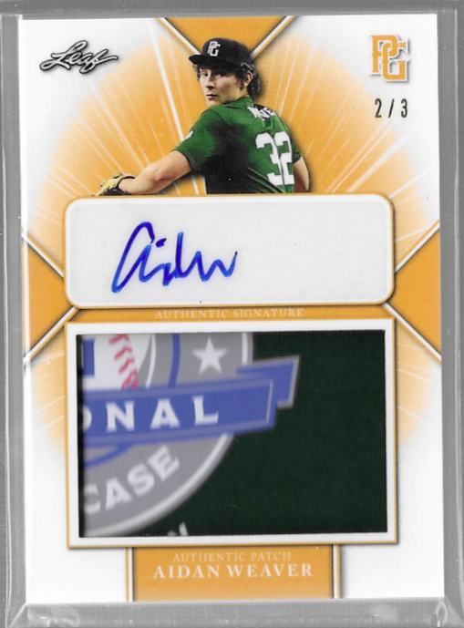 AIDAN WEAVER 2021 Leaf Perfect Game RC XRC 5 Color Logo Patch Auto /3 Duke | eBay