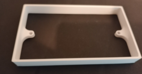 2 Gang WHITE Socket Switch Spacer 15mm, Double Back Box Extender ...