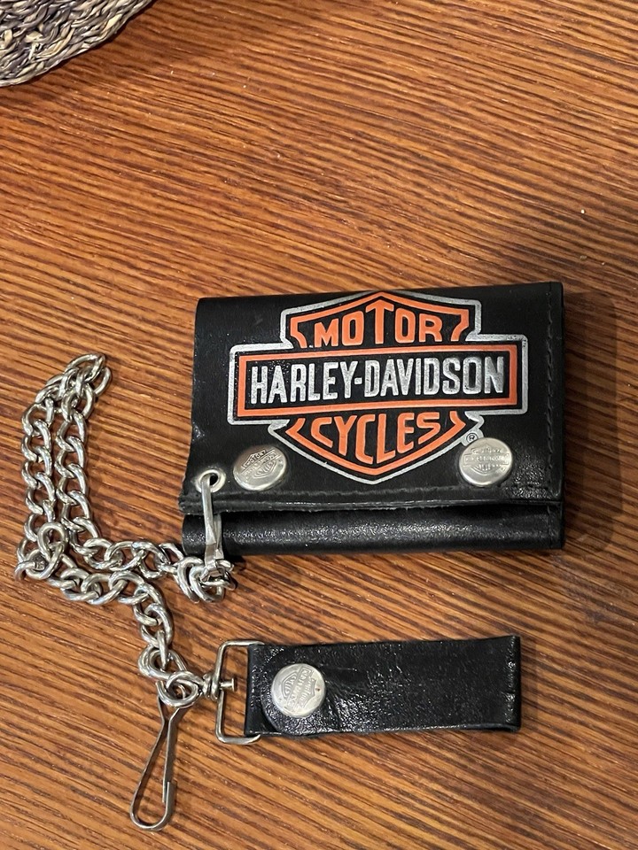 Harley-Davidson and Leather Biker chain Wallets | eBay