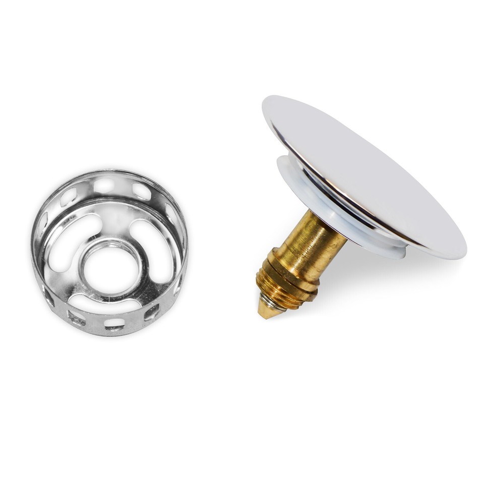 EASYCLEAN SPRUNG PLUG BATH WASTE POP UP CLICK CLACK OVERFLOW CHROME ...