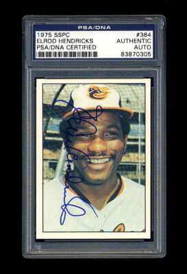 ELLIE ELROD HENDRICKS SIGNED 1975 SSPC PSA/DNA AUTOGRAPHED BALTIMORE ...
