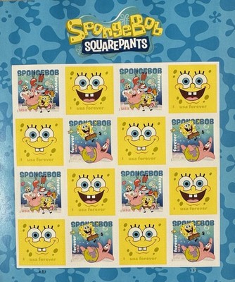 Brand NEW 2025 USPS SpongeBob SQUAREPANTS 16 Forever Postage Stamps ...