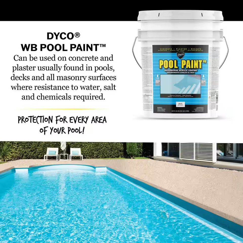 Pool Paint 5 Gal. 3150 White Semi-Gloss Acrylic Exterior Paint | eBay