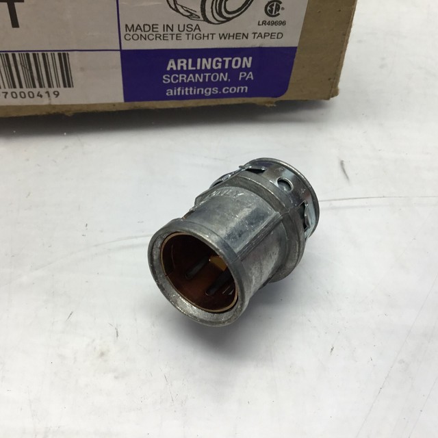 10x Arlington 3/8" Snap2it Connector 40AST Low Profile Cable Mc/ac Zinc ...