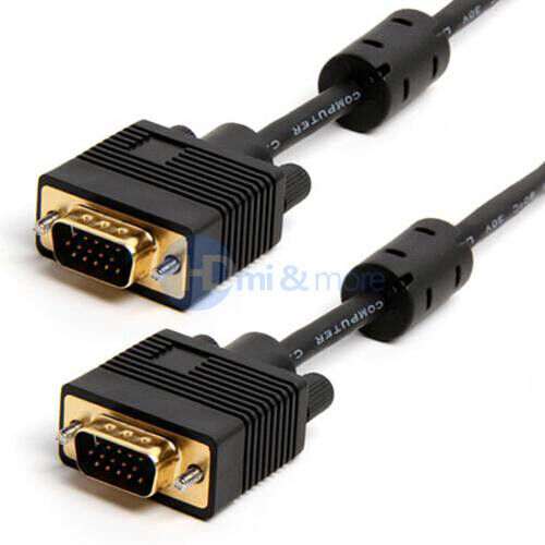 Super VGA Monitor Cable 50 FT SVGA 15 PIN M/M LCD LED Cord for PC TV ...