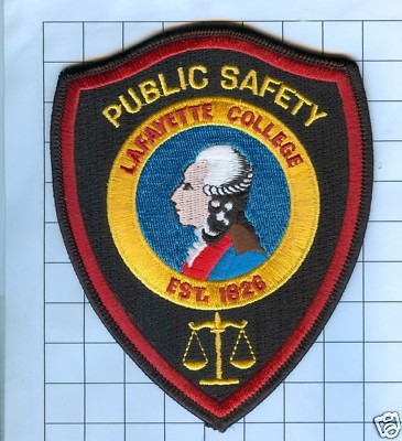 POLICE PATCH - LAFAYETTE COLLEGE PA | eBay