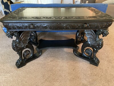 Antique Oak Horner American Griffin Table | eBay
