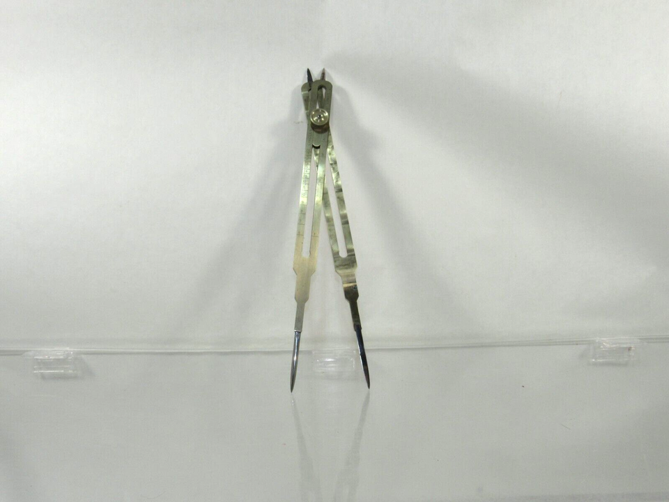 RARE MINTY AMAZING PAIR OF PROPORTIONAL DIVIDERS IN CASE GERMAN SILVER ...